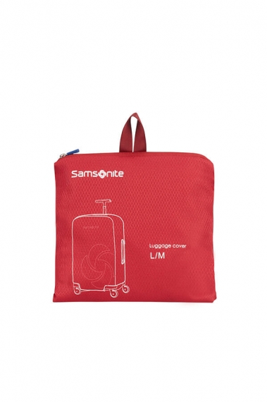 Samsonite Kuffert-cover M/L - Rød - Rejsetilbehør