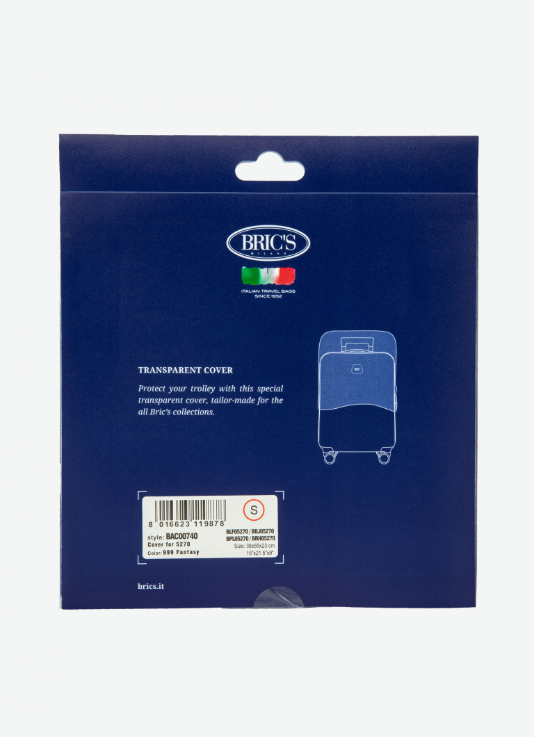 Brics Life Kuffert-cover 55cm - Gennemsigtig